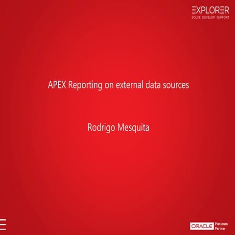 APEX Reporting on external data sources | PPT