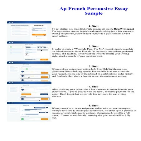 Ap French Persuasive Essay Sample. Online assignment writing service. | PDF