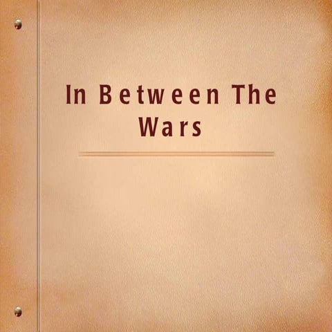 AP Between the Wars | PPT