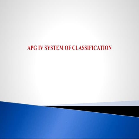 APG IV classification_details from I to IV | PPTX
