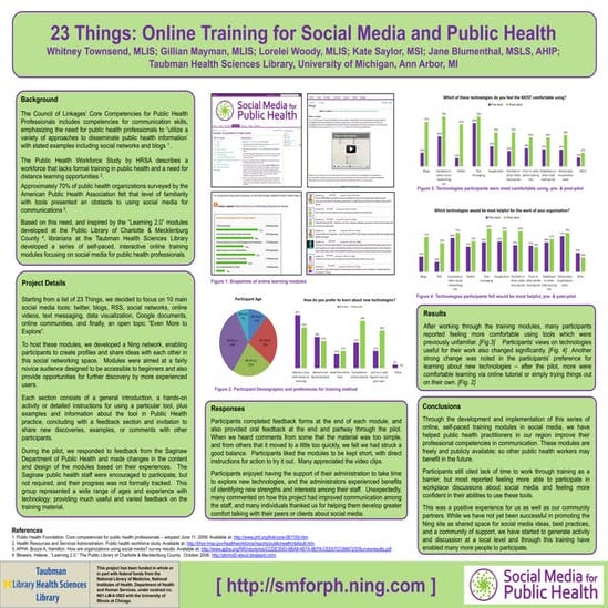 POSTER: 23 Things: Online Training for Social Media and Public Health | PPT