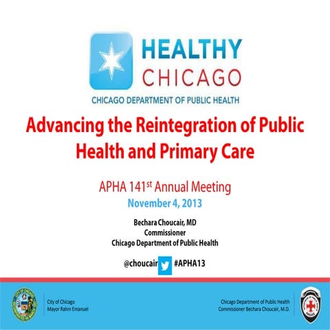 Advancing the Reintegration of Public Health and Primary Care, APHA ...