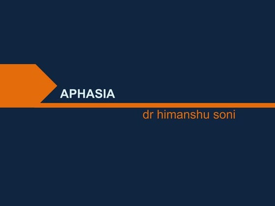 Aphasia | PPT