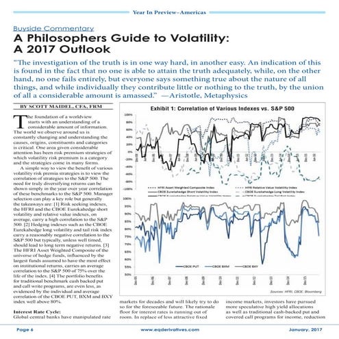 EQDerivatives A philosophers guide to volatility a 2017 outlook | PDF