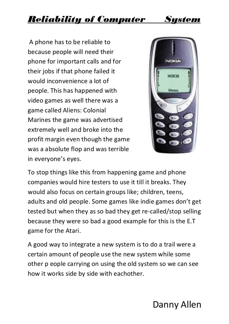 Reliability of a computer system