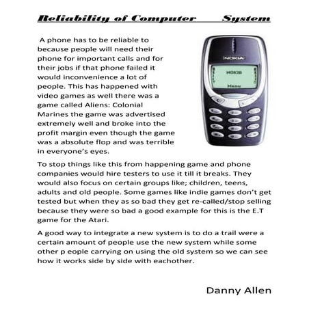 Reliability of a computer system | DOC