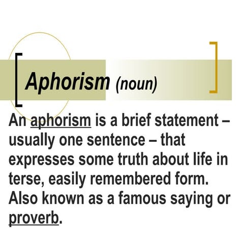Aphorism Examples