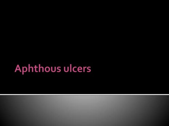 Recurrent aphthous ulcers (RAS).pptx