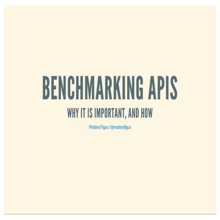 Benchmarking APIs - ManchesterJS April 2014 | PDF | Web Development ...