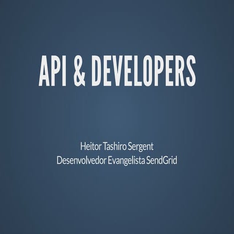 API & Developers - PT | PPT