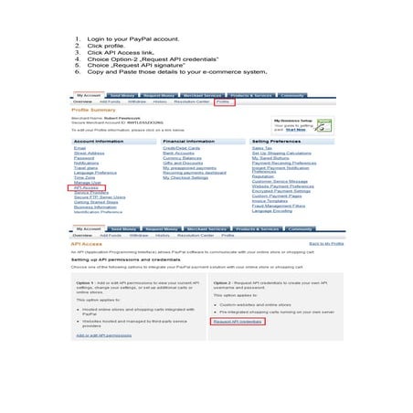 PayPal Api Signatre instruction | DOC