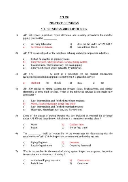 API 510 Practice Exam #5 CLOSE BOOK Questions.pdf