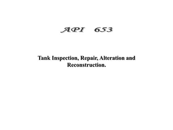 API-653 Tank Inspection Sample Report | PDF | Home Improvement | Home ...