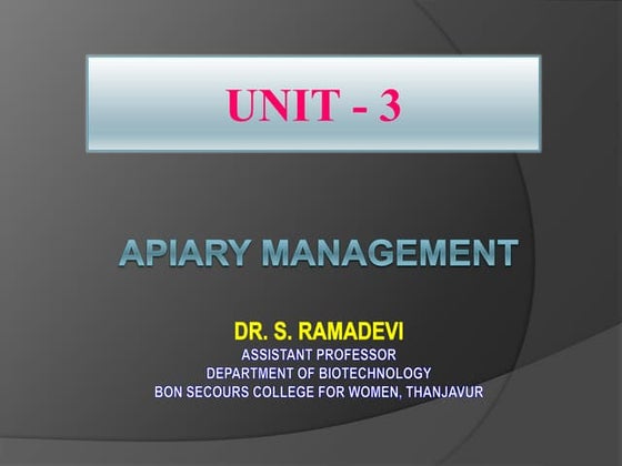 Modern method of apiculture - Apiculture - Beekeeping | PDF ...