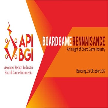 APIBGI (Asosiasi Pegiat Industri Board Game Indonesia) board game ...