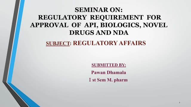 DMF Drug Master File | PPTX