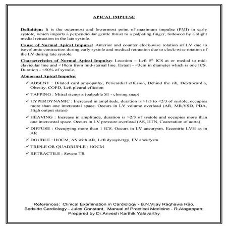 Apical impulse | DOC