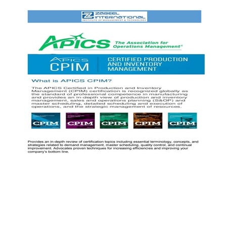 aChain APICS - slides DSP detailed scheduling and planning - APICS CPIM ...