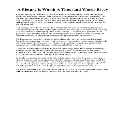 A Picture Is Worth A Thousand Words Essay.pdf