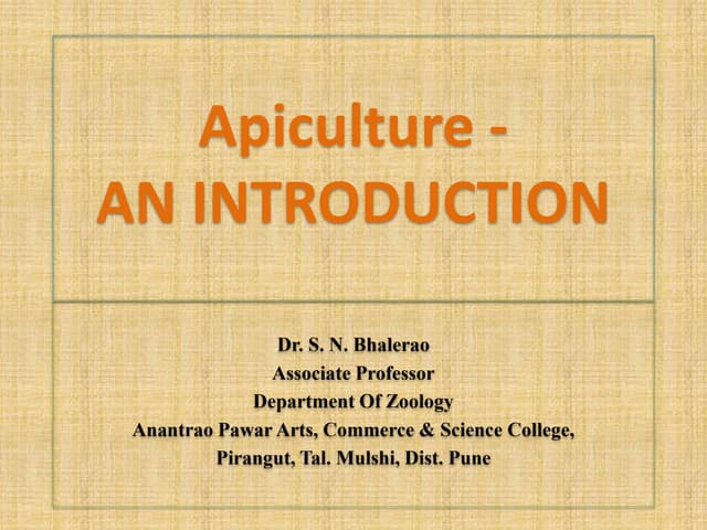 importance of apiculture | PPTX