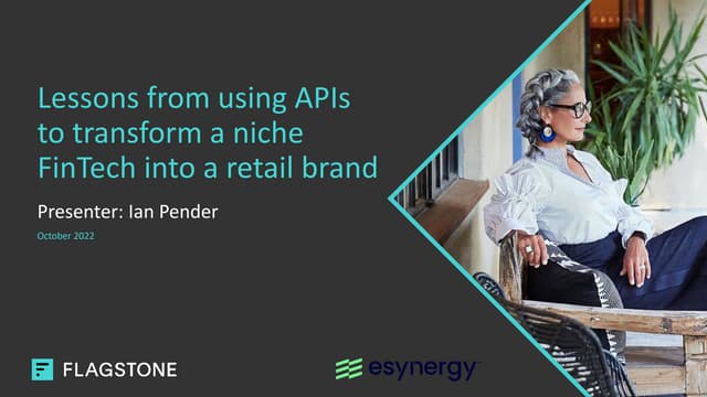 Apidays London 2022 Lessons From Using Apis To Transform A Niche