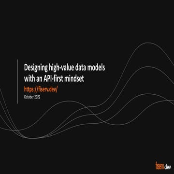 apidays London 2022 - Designing high-value data models with an API-first mindset, Matthew ...