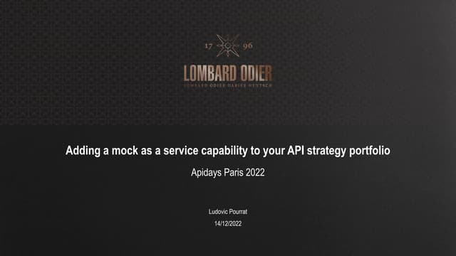 Apidays Paris 2022 Adding A Mock As A Service Capability To Your Api
