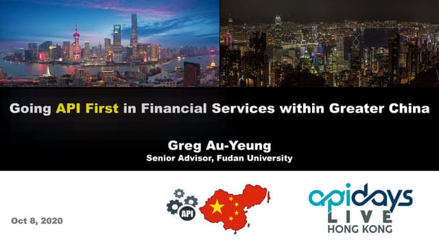 Apidays Live Hong Kong Going Api First In Financial Services Within
