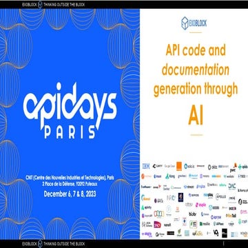 Apidays Paris 2023 - API Code And Documentation Generation Through AI, Robert van Mölken ...