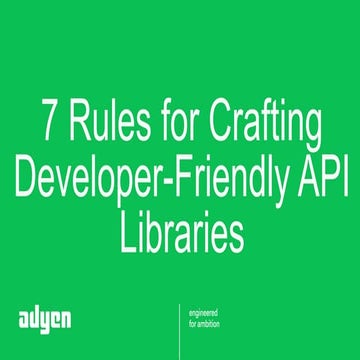 apidays Paris 2024 - 7 Rules for Crafting Developer-Friendly API ...
