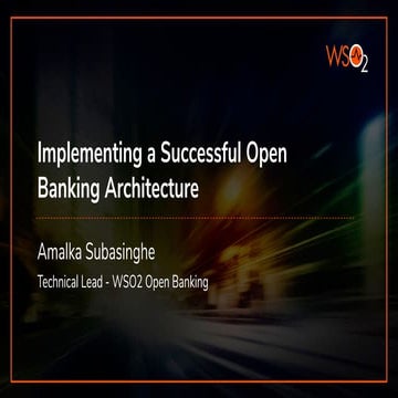 Apidays Singapore 2019 Implementing A Successful Open Banking