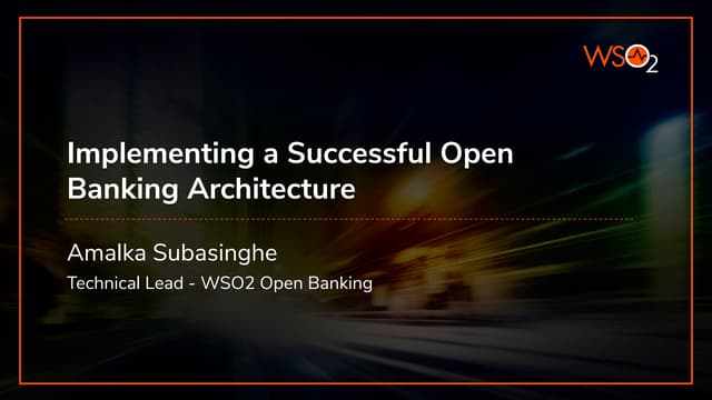 Apidays Singapore 2019 Implementing A Successful Open Banking