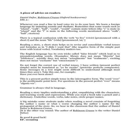 A piece of advice on readers | PDF