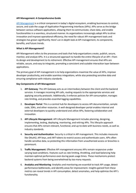 Best Practices for API Management in 2024 | PDF