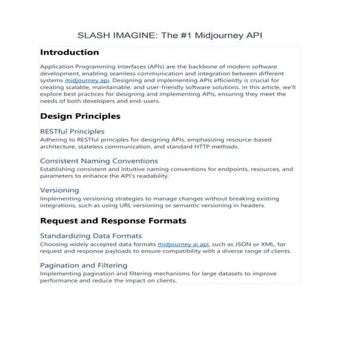 SLASH IMAGINE: The #1 Midjourney API.pdf