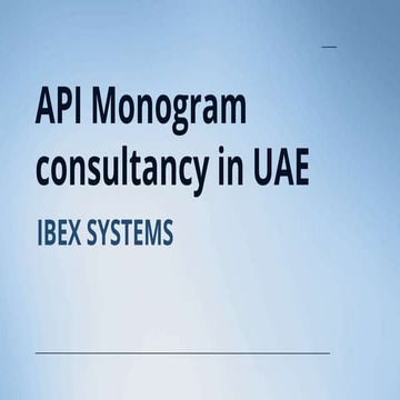 API Monogram consultancy in UAE | PPTX | Technology & Computing