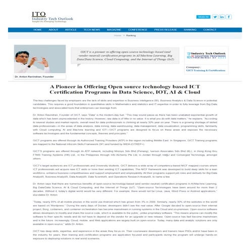 Smart Technology to reshape Viet Nam - Anton Ravindran