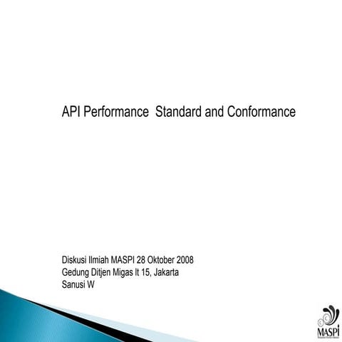Api performance standard and conformance | PDF