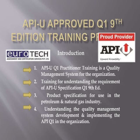 Iso 9001 versus api q2 presentation | PPT