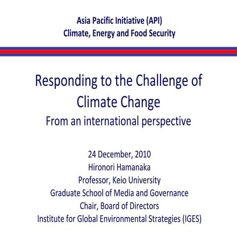 responding to the challenge of climate change 101224 | PPT