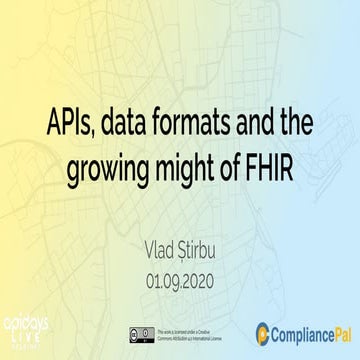 APIs, data formats and the growing might of FHIR | PPT