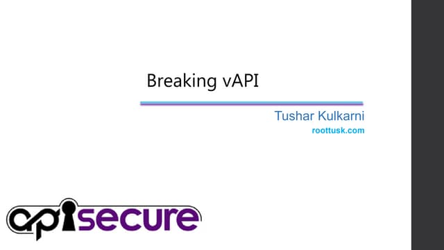 2022 Apisecurehacking Apis 101 With Mindapi Ppt