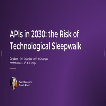 Apidays New York 2024 - APIs in 2030: The Risk of Technological ...