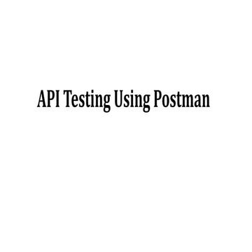 Api Testing Presentationspptx
