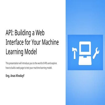 API and ML Model ai .pptx . Get learning | PPTX