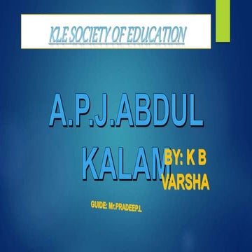 Dr. A.P.J ABDUL KALAM | PPTX