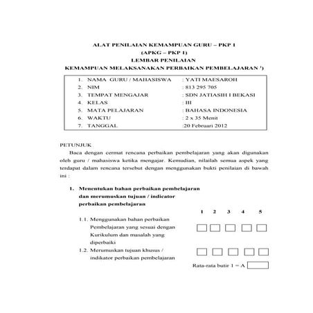 Apkg 1 & 2 PKP PAUD | DOC