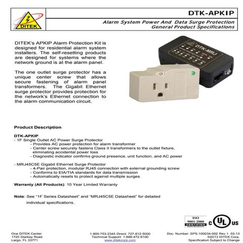Ditek APKIP Data Sheet | PDF