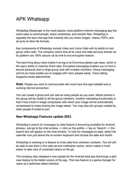 Whatsapp PPT Presentation | PPTX