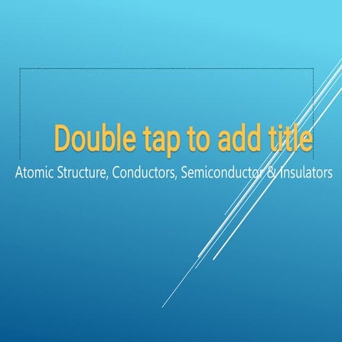 Insulator Conductor And Semiconductor Pptx